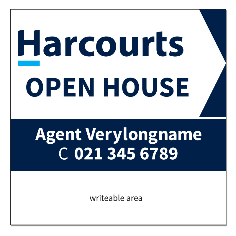 Open House Signs for Harcourts | Dee Sign®