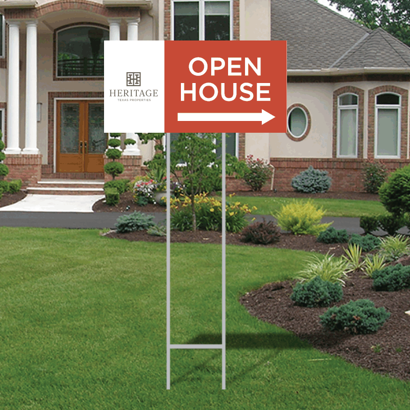 Open House Signs for Heritage Texas Properties | Dee Sign®