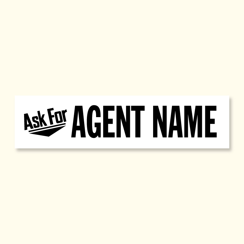 Custom Professional Realtor Name Riders | Dee Sign®