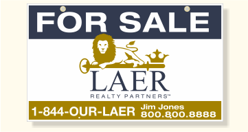 Laer Realty Partners Model 18X30_STD_H_150 in Hanging Sign Panels | Dee ...