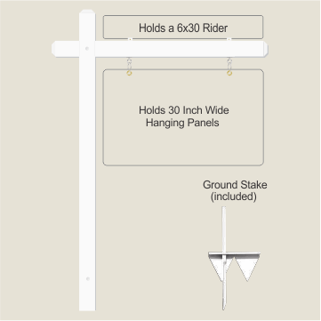 Plum Tree Realty Model 880W30_177 in Swingposts | Dee Sign®