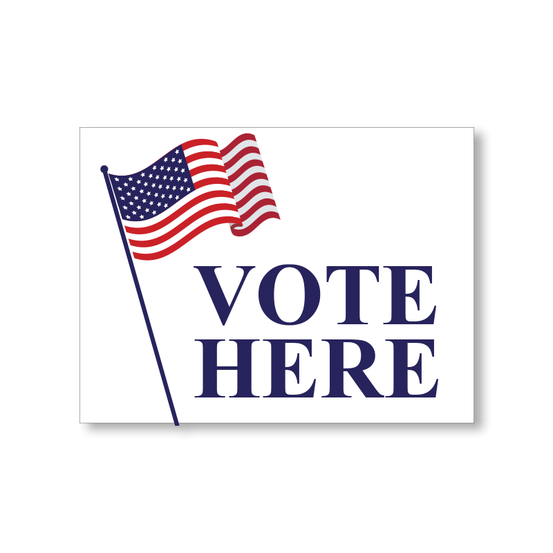 Polling Place Model VOTE_4_18X24_101 in Signs & Frames | Dee Sign®