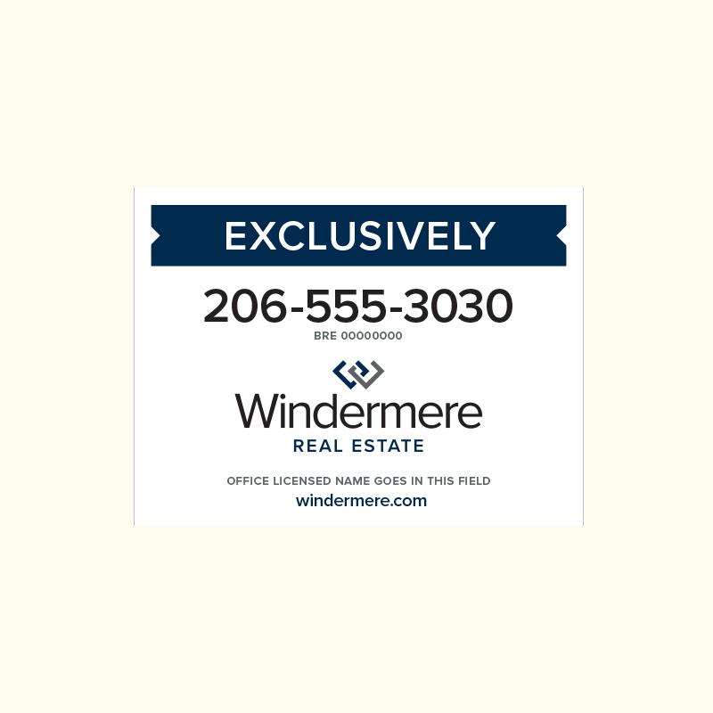 Windermere Real Estate Model 18X24R_OFF1_176 in Hanging Sign Panels ...
