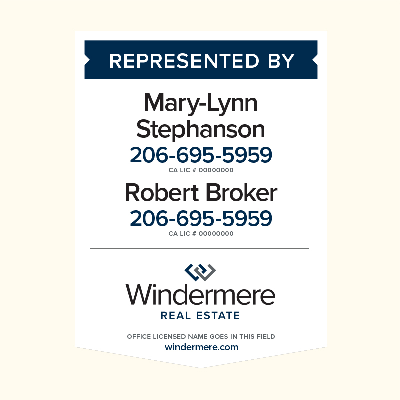 Windermere Real Estate Model 32X24VNC_AGT5_176 in Hanging Sign Panels ...
