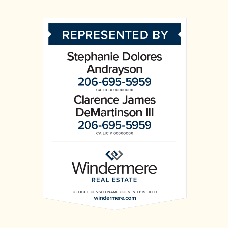 Windermere Real Estate Model 32X24VNC_AGT6_176 in Hanging Sign Panels ...