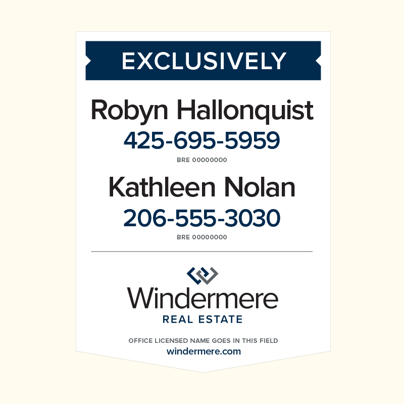 Windermere Real Estate Model 32X24V_AGT4_176 in Hanging Sign Panels ...